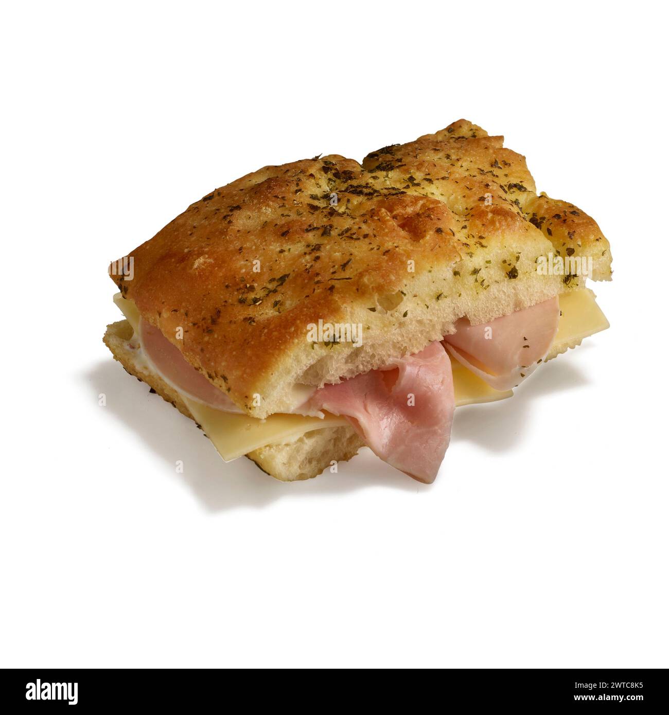 Fast food isolated on white background. sandwich top view. closeup of ...