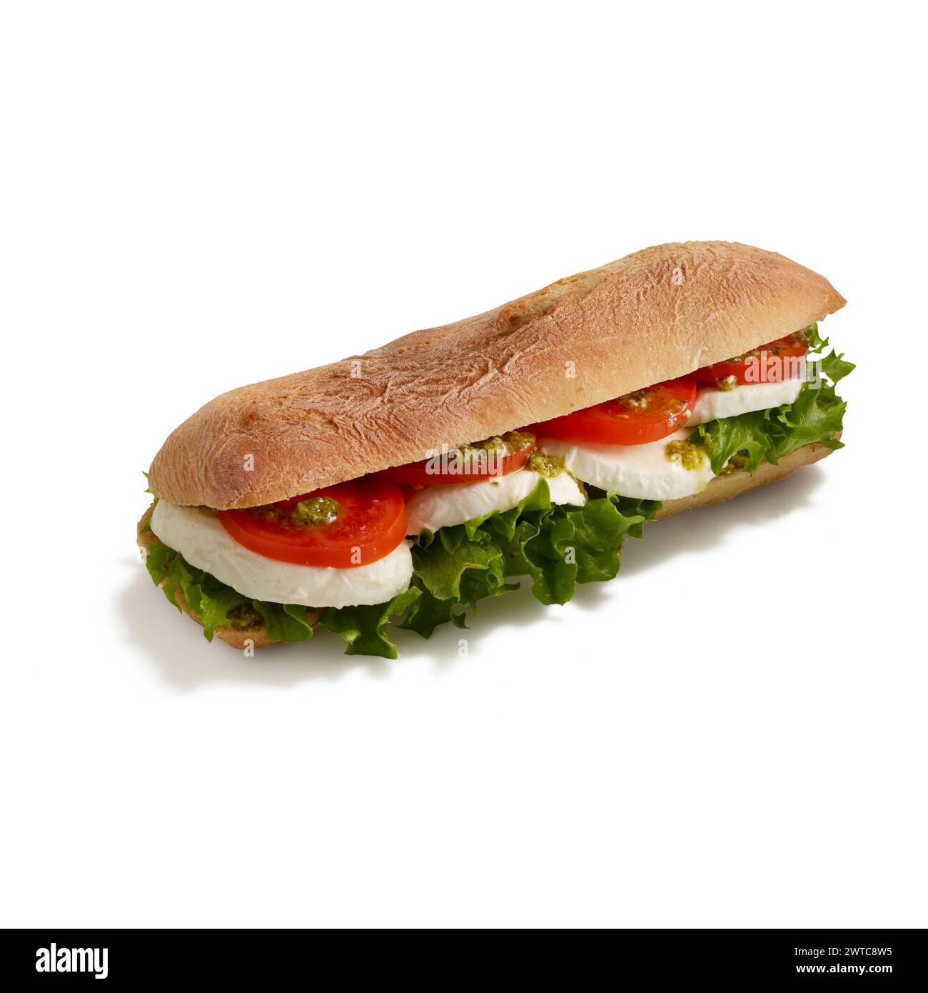 Fast food isolated on white background. sandwich top view. closeup of ...