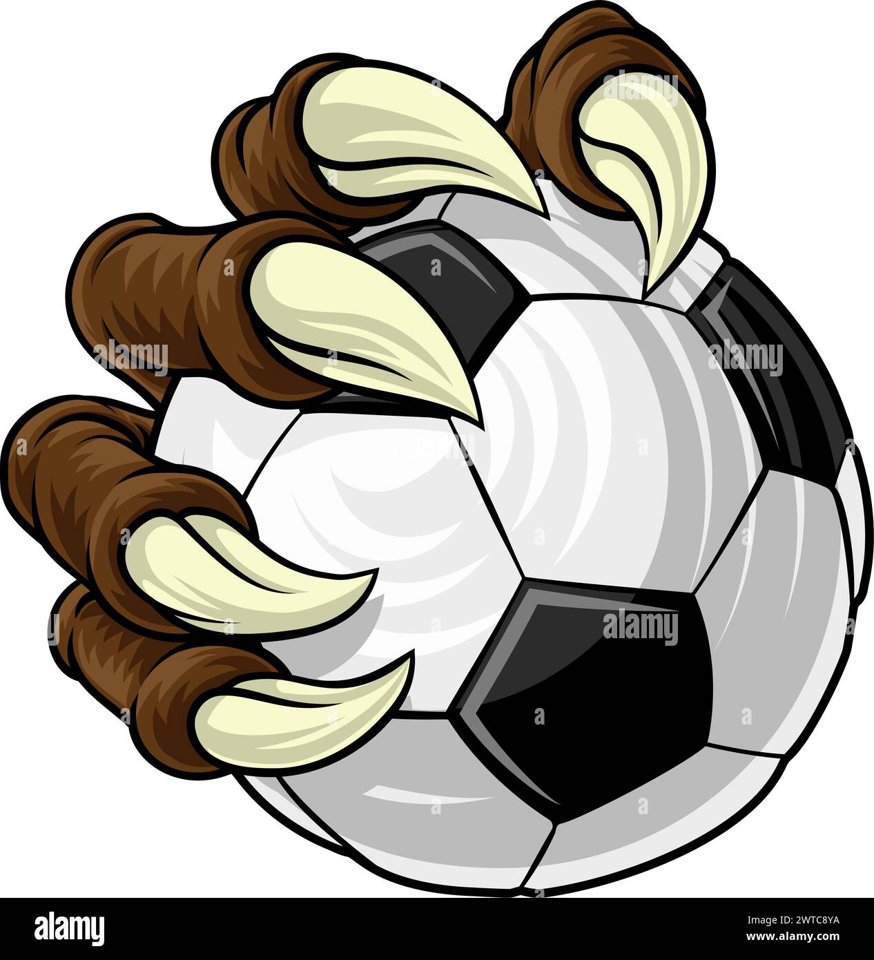 Soccer Football Ball Claw Cartoon Monster Hand Stock Vector Image & Art ...