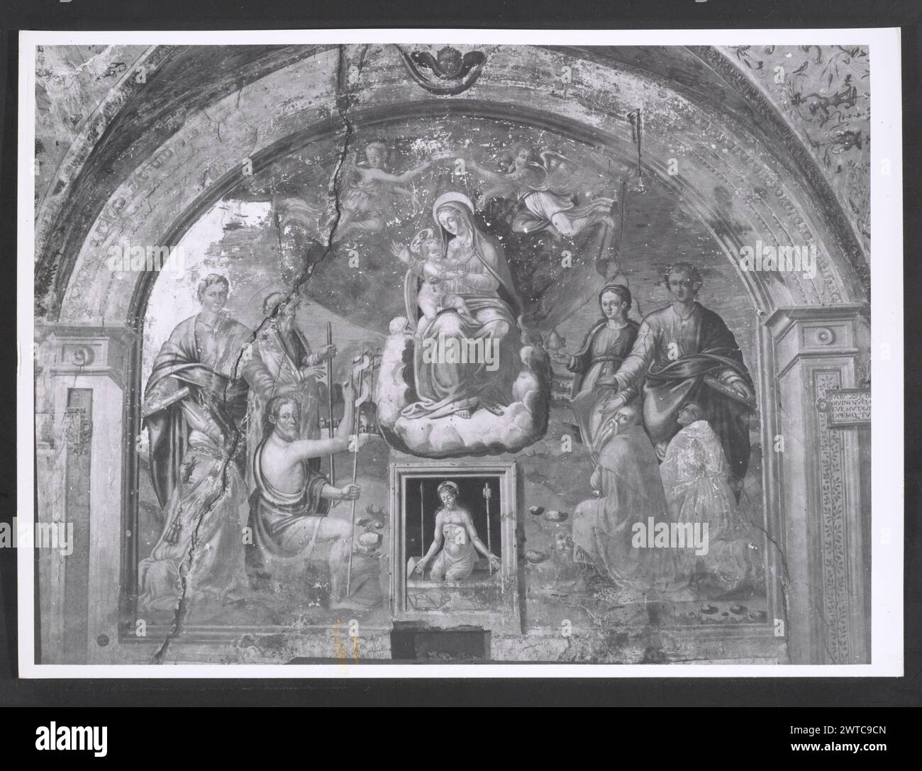 Madonna with st jerome and st john the baptist hi-res stock photography ...