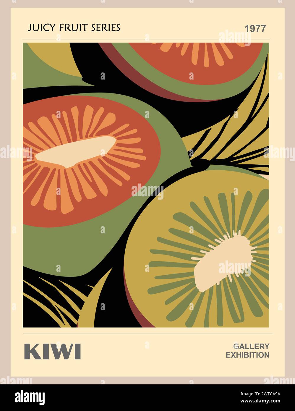 Kiwi garden wall Stock Vector Images - Alamy