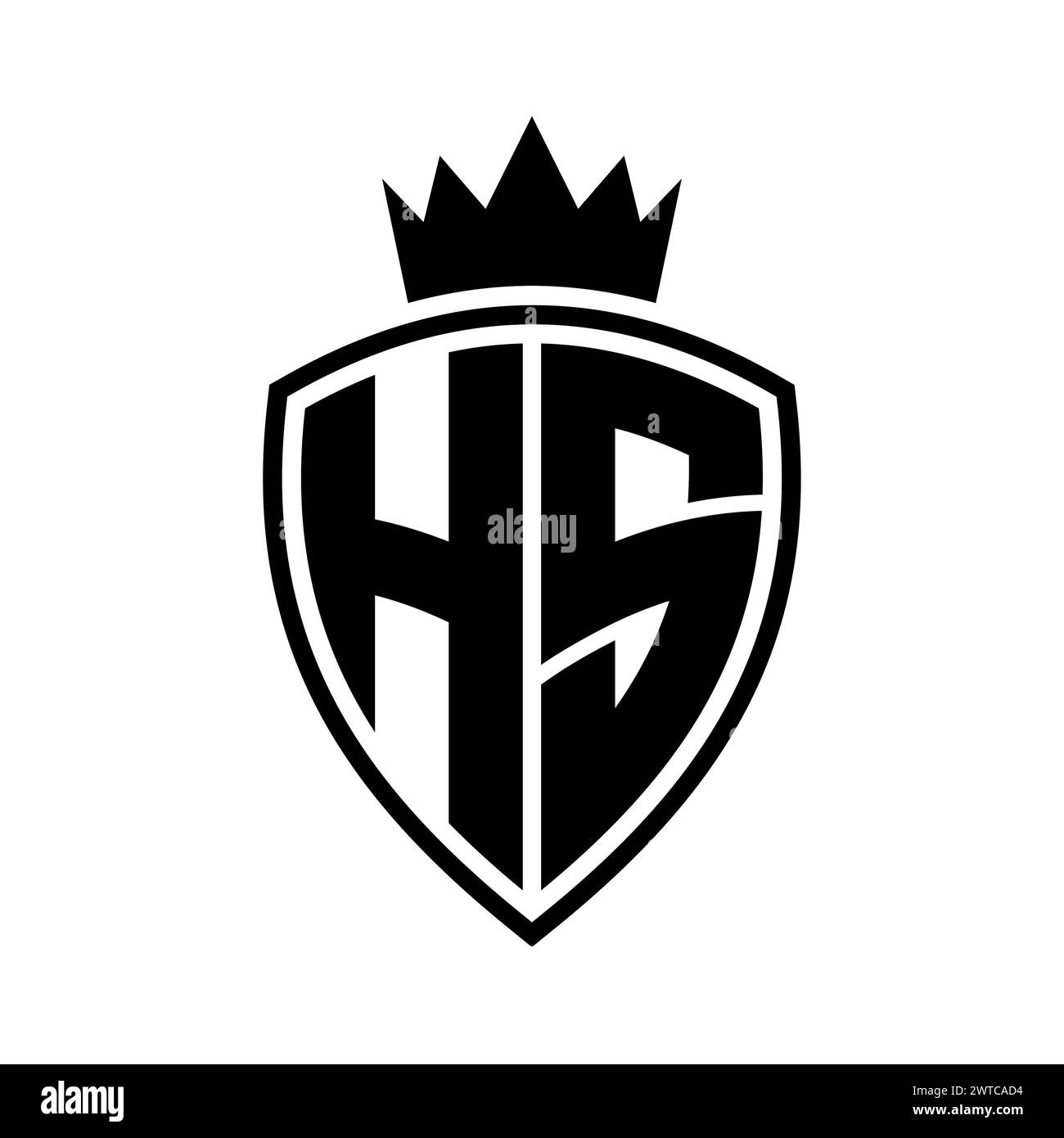 Letter hs logo Black and White Stock Photos & Images - Alamy