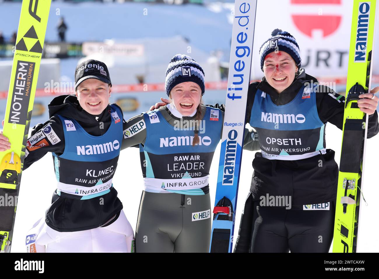 Vikersund 20240317.Erna Klinec (SLO) Silje Opseth and Eirin Maria ...