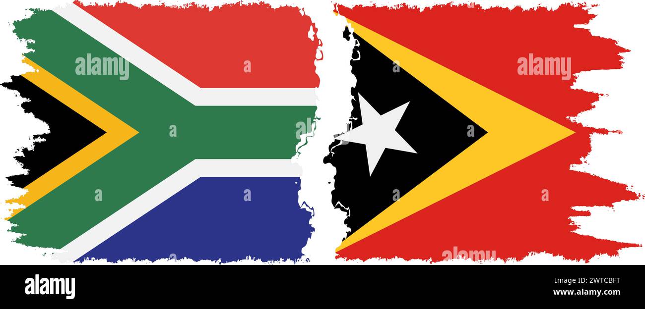 Timor-Leste - East Timor and South Africa grunge flags connection ...