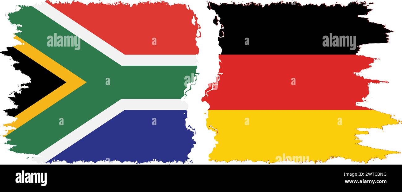 Germany and South Africa grunge flags connection, vector Stock Vector ...