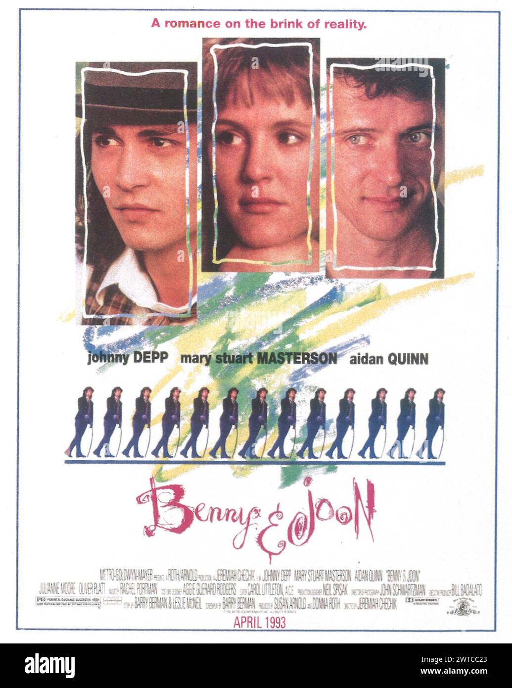 1993 Benny & Joon movie theatre release poster,Director: Jeremiah S ...