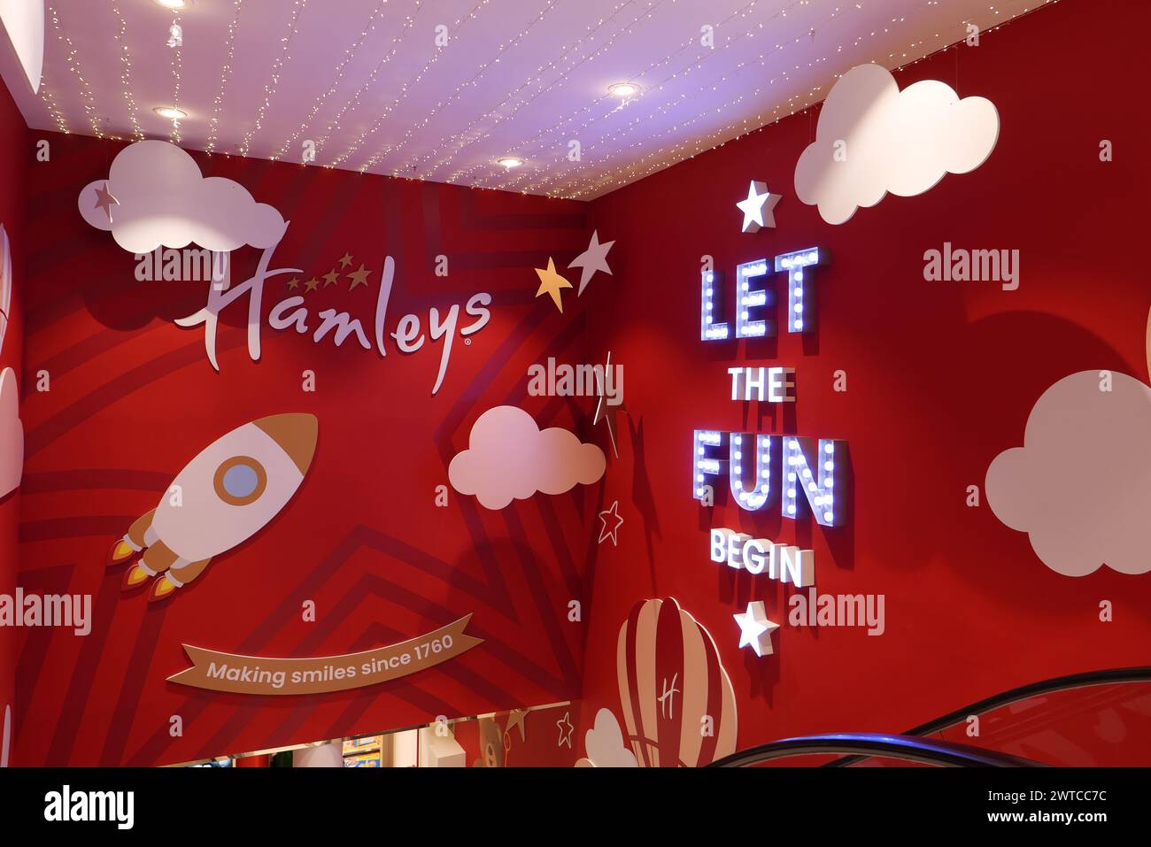 AN INTERNAL VIEW OF THE HAMLEYS TOY STORE LOCATED IN THE SORDI GALLERY ...