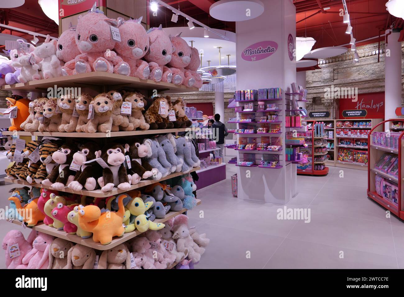 AN INTERNAL VIEW OF THE HAMLEYS TOY STORE LOCATED IN THE SORDI GALLERY ...