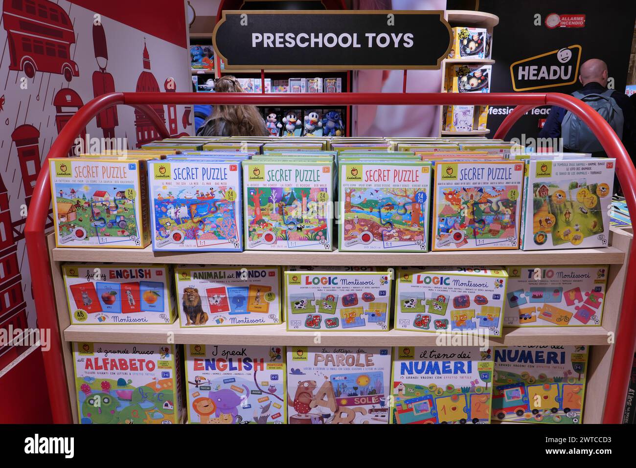 PRESCHOOL TOYS ON DISPLAY INSIDE THE HAMLEYS TOY STORE Stock Photo - Alamy