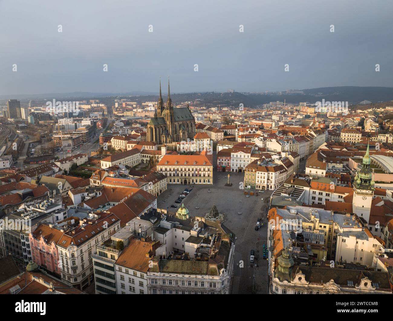 Aerial view of the city of Brno in the Czech Republic Stock Photo - Alamy