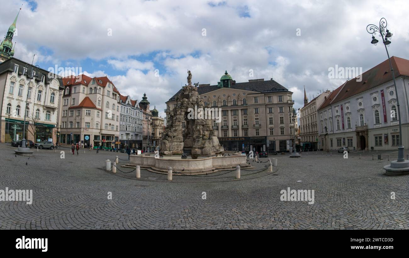 The historical center of the city of Brno in the Czech Republic Stock ...