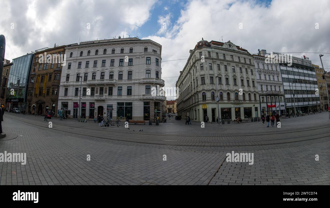 The historical center of the city of Brno in the Czech Republic Stock ...