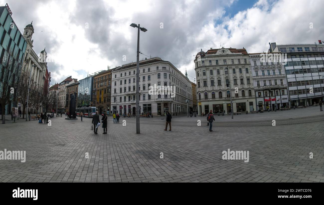 The historical center of the city of Brno in the Czech Republic Stock ...