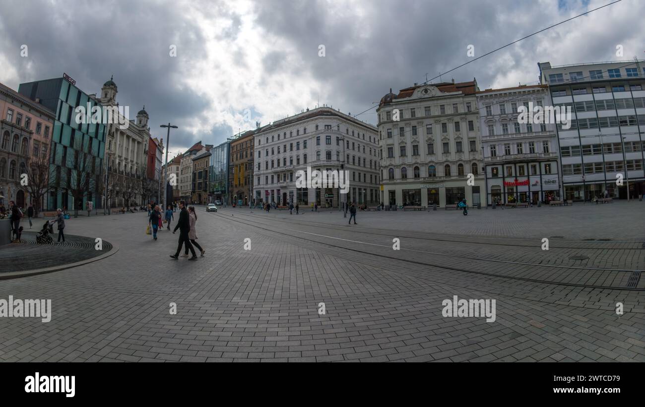 The historical center of the city of Brno in the Czech Republic Stock ...