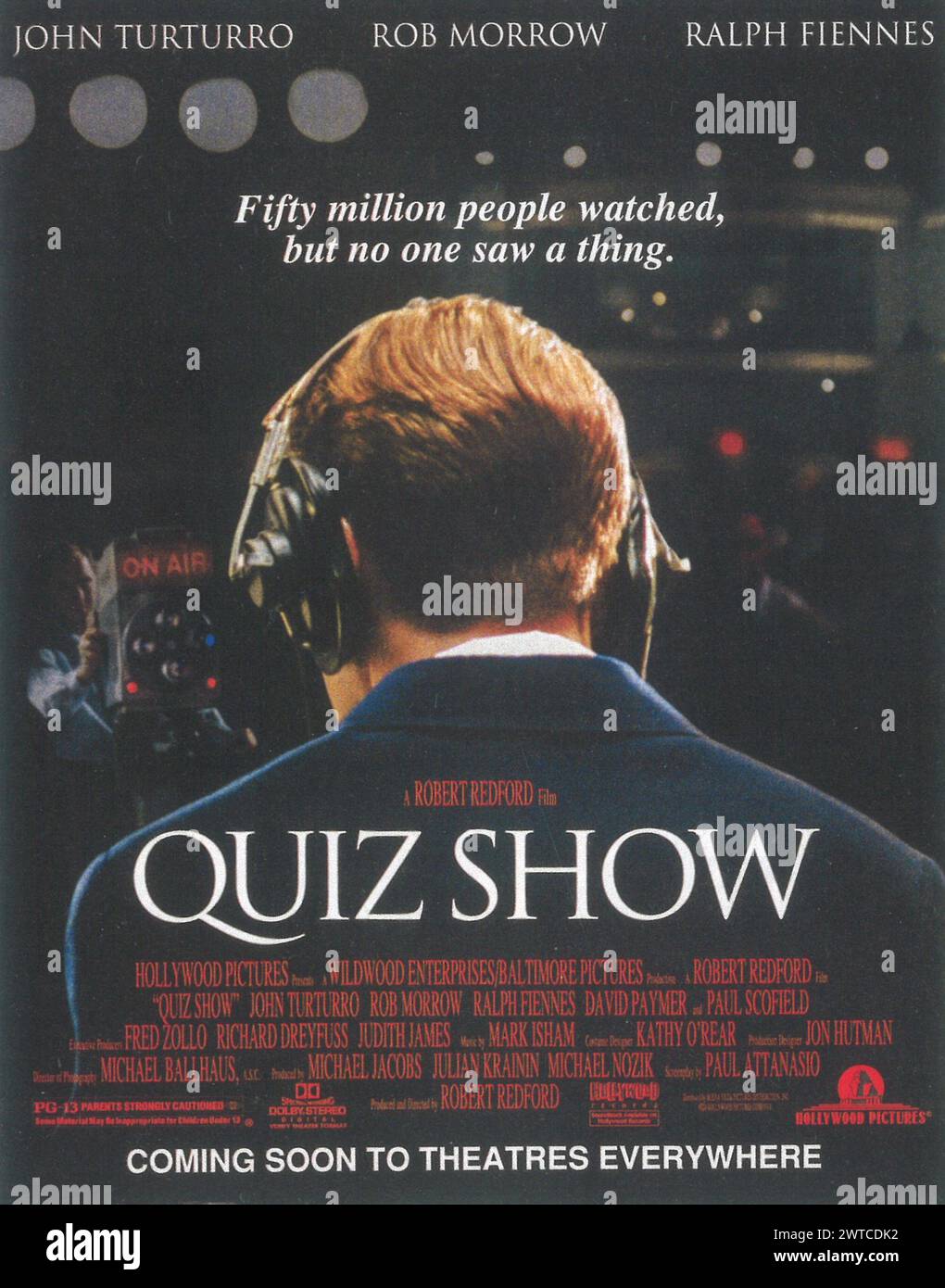 1994 QUIZ SHOW film poster, directed by ROBERT REDFORD Stock Photo - Alamy