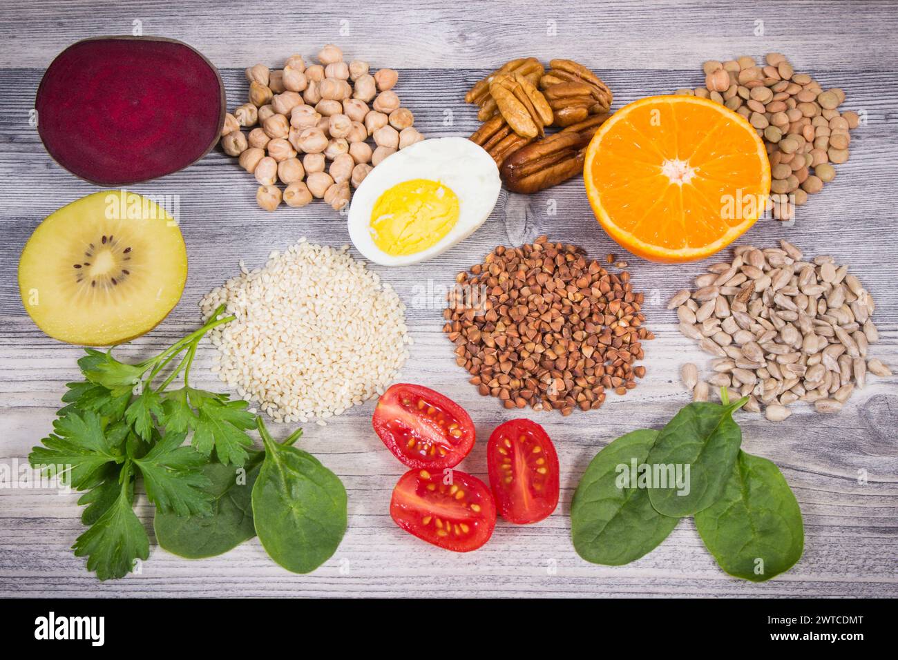 Healthy nutritious products or ingredients as source natural vitamin B9 ...