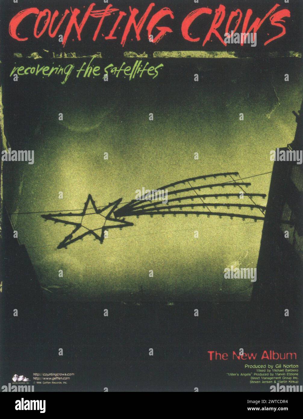 1996 Counting Crows – Recovering The Satellites poster promo album ...