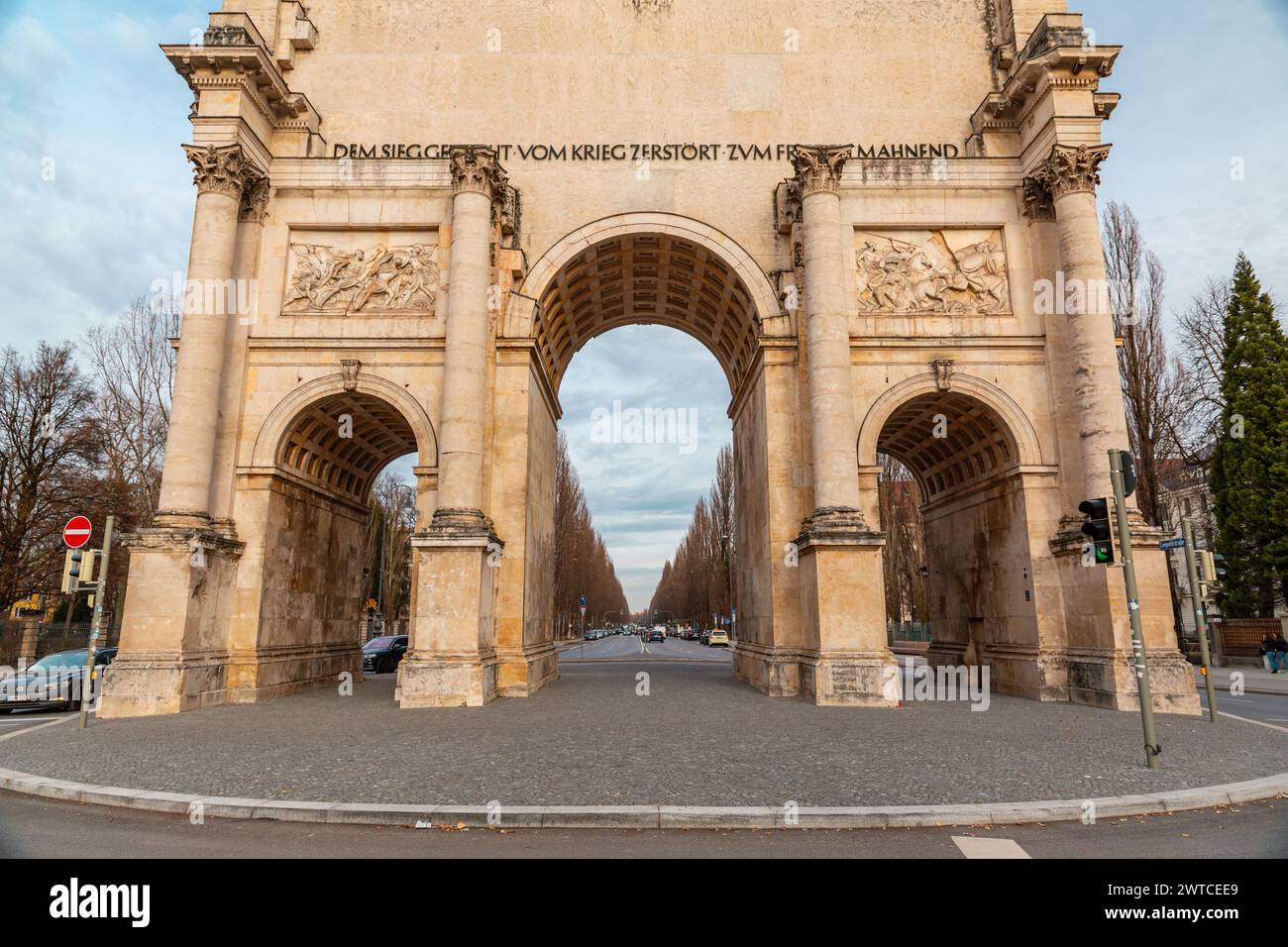 Munich, Germany - December 23, 2021: The Siegestor, The Victory Gate in ...