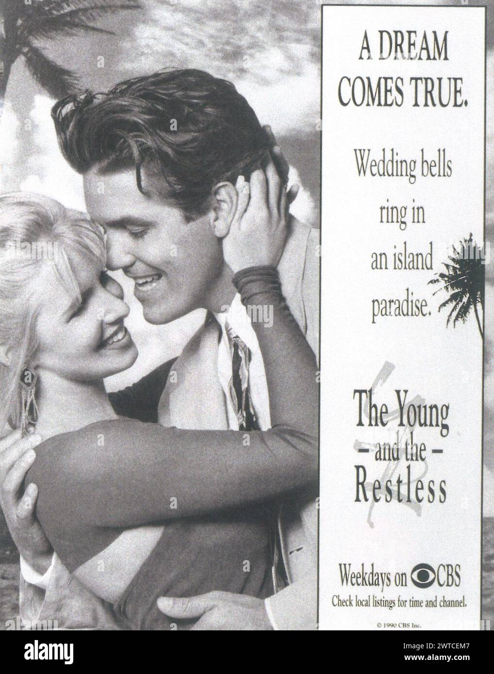 1990 The Young and the Restless TV show drama on CBS ad. With Eric ...