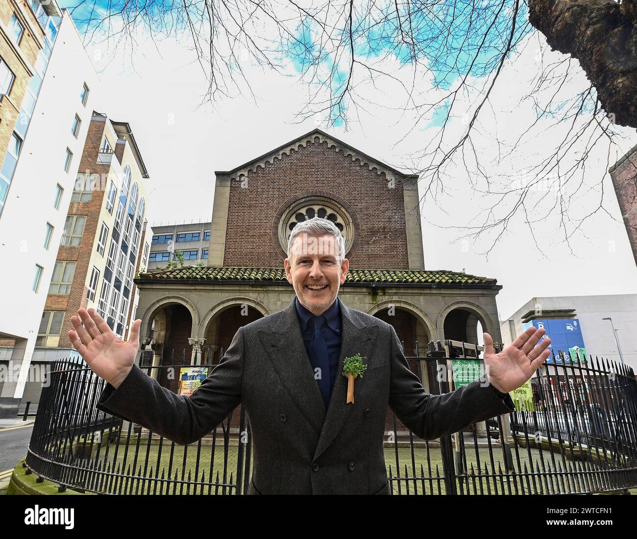 TV presenter, Patrick Kielty, in his role of Grandmaster of the St ...