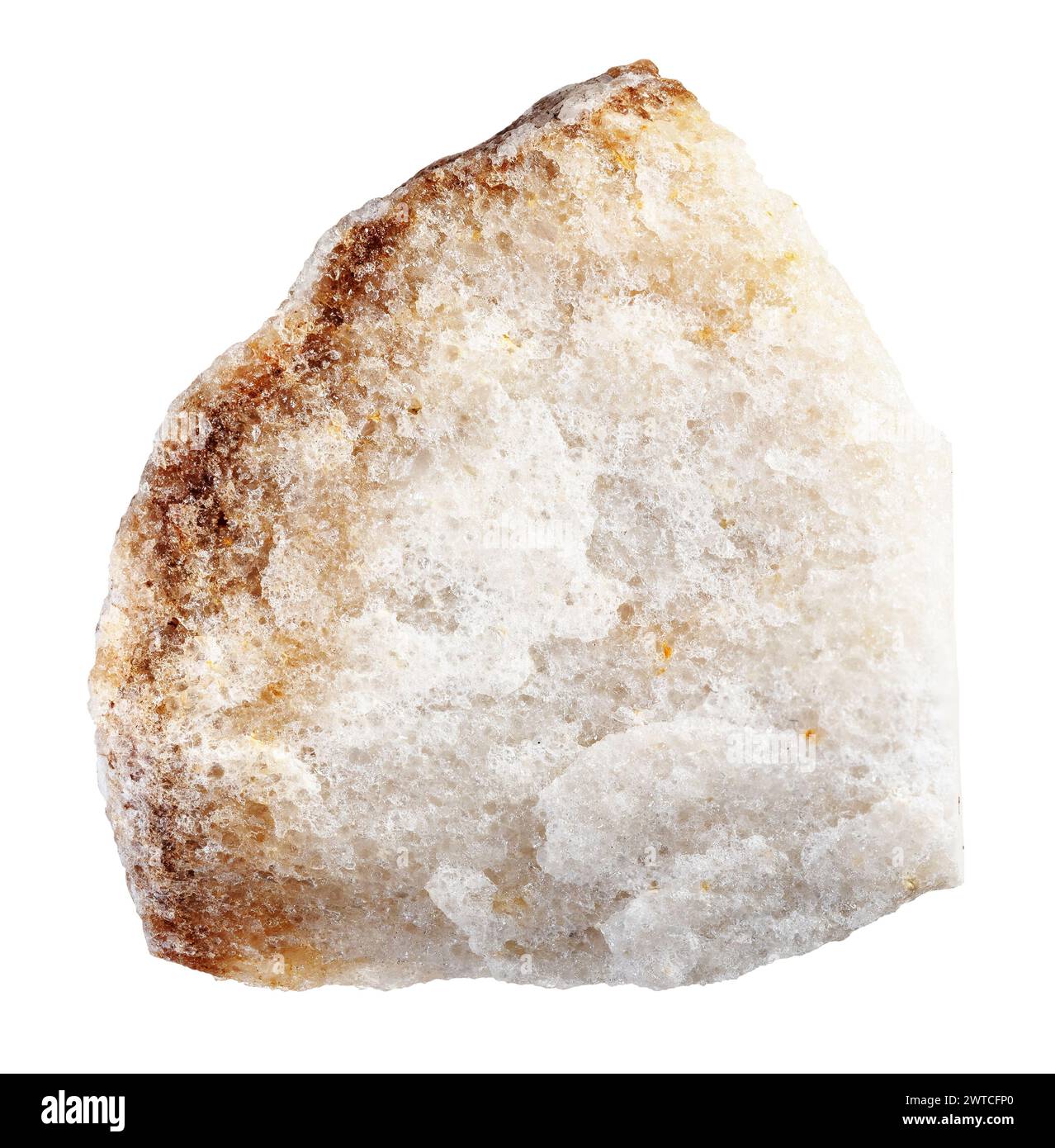 specimen of natural raw quartzite rock cutout on white background Stock ...