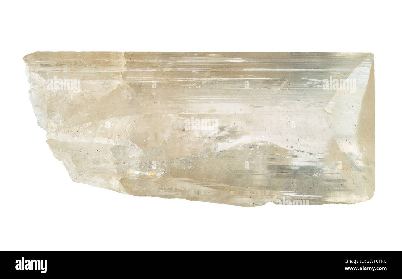 specimen of natural raw danburite rock cutout on white background Stock ...