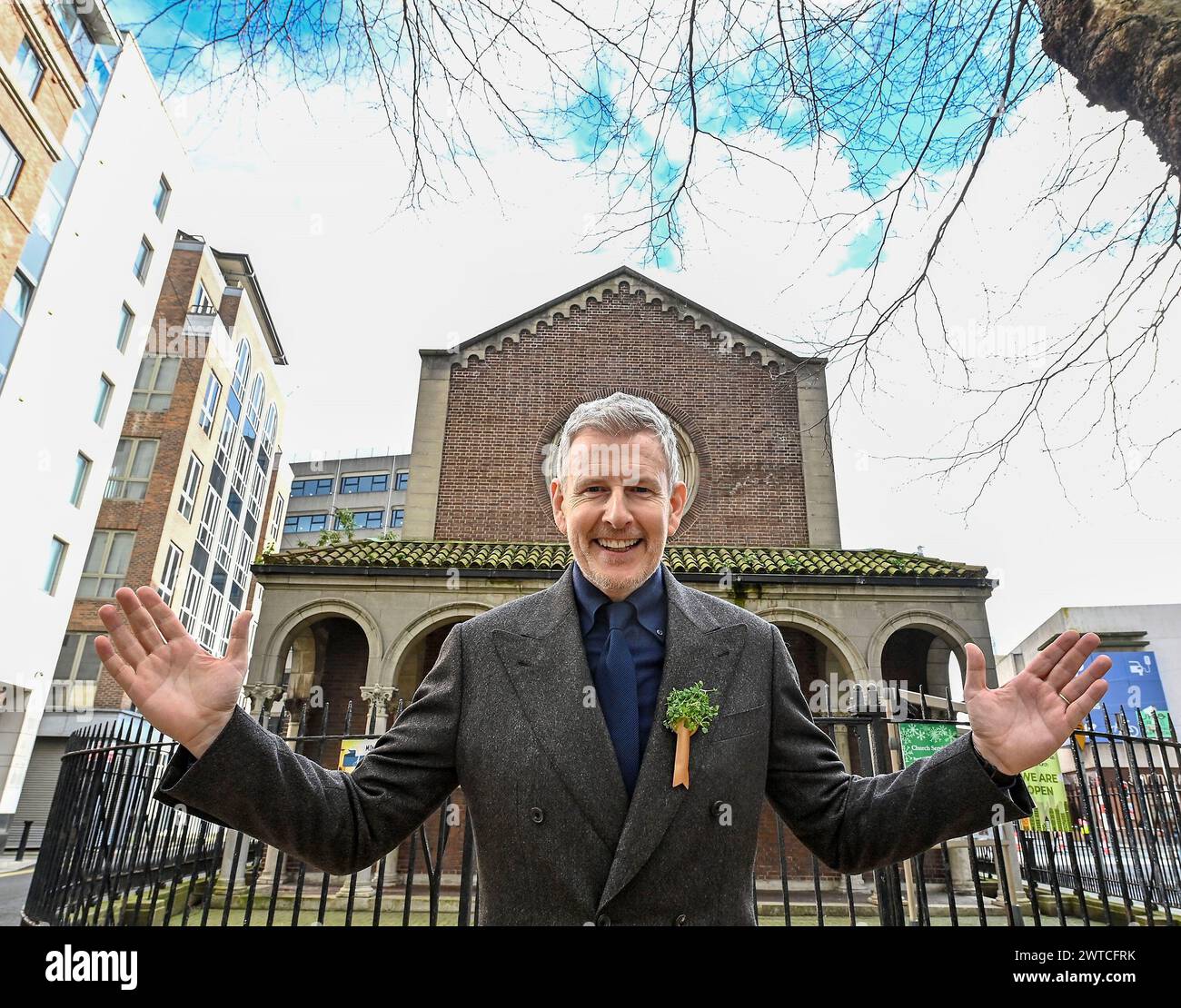 TV presenter, Patrick Kielty, in his role of Grandmaster of the St ...