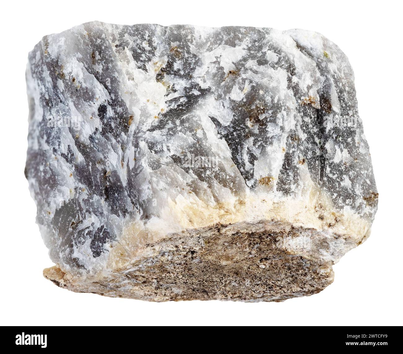 specimen of natural raw melilite monticellite metasomatite rock cutout ...