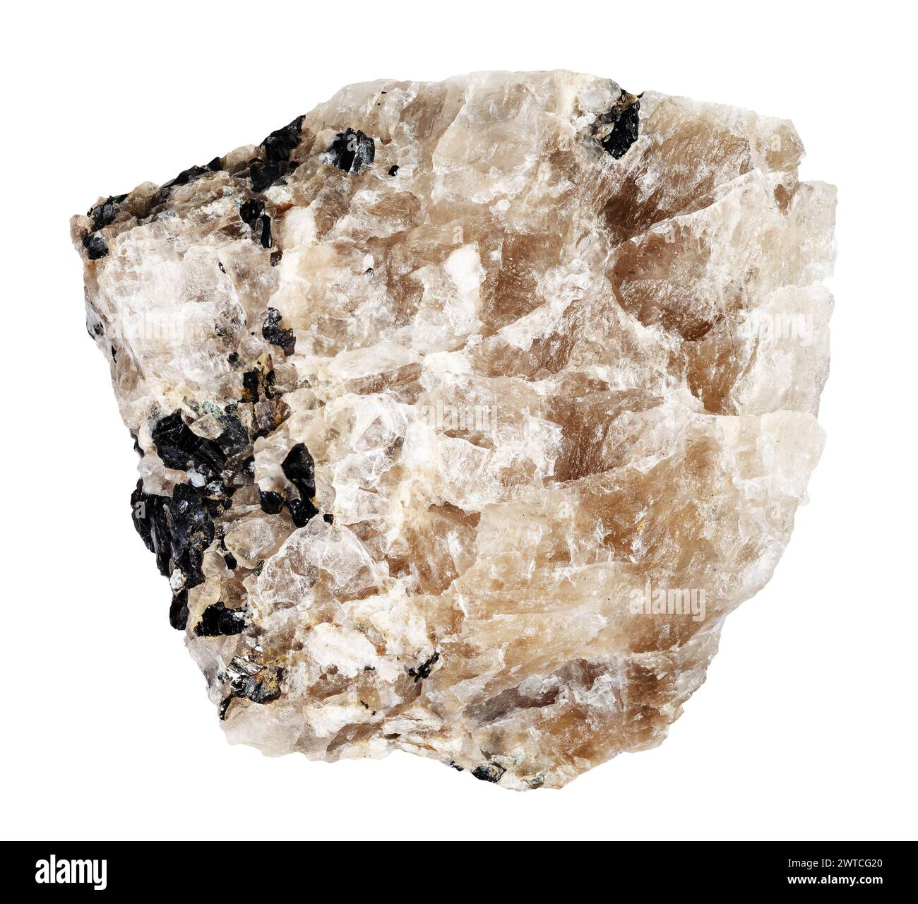 specimen of natural raw cryolite mineral cutout on white background Stock Photo - Alamy