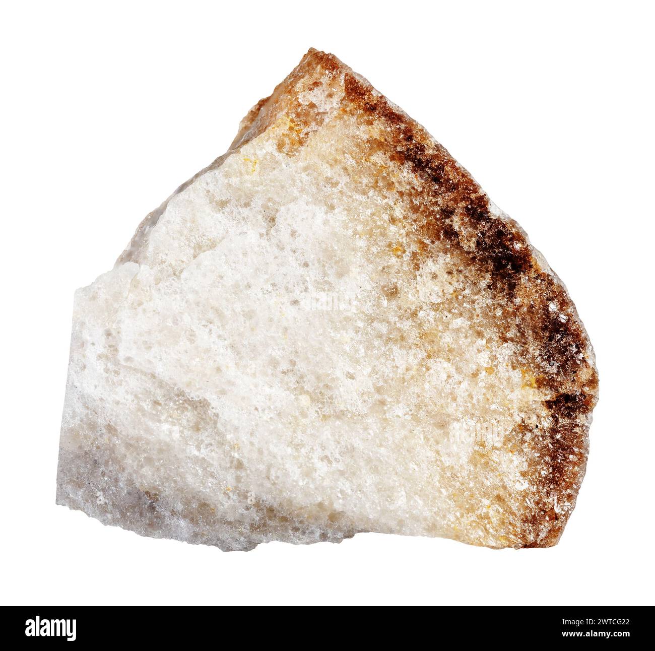 specimen of natural raw quartzite mineral cutout on white background ...