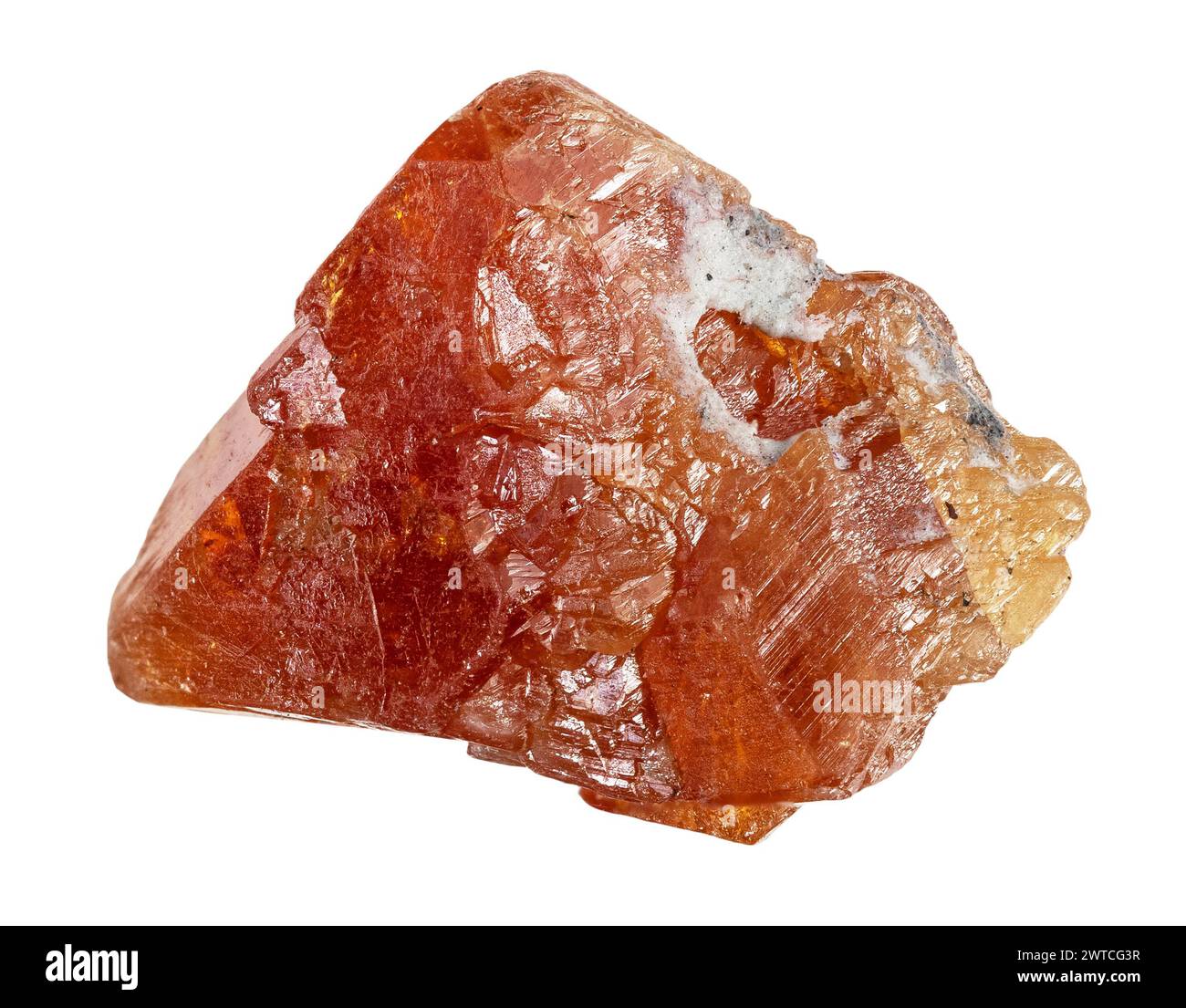 specimen of natural raw scheelite rock cutout on white background Stock ...