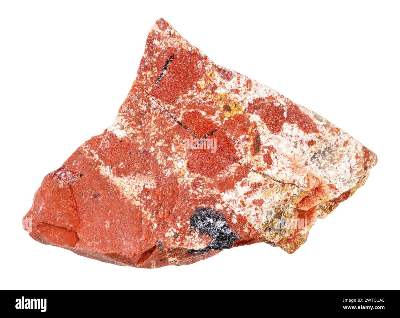 specimen of natural raw red jasper rock cutout on white background ... specimen of natural raw red jasper rock cutout on white background ...