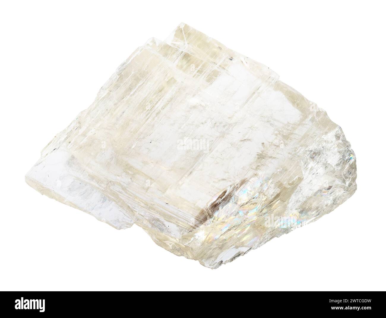 specimen of natural raw spodumene rock cutout on white background Stock ...