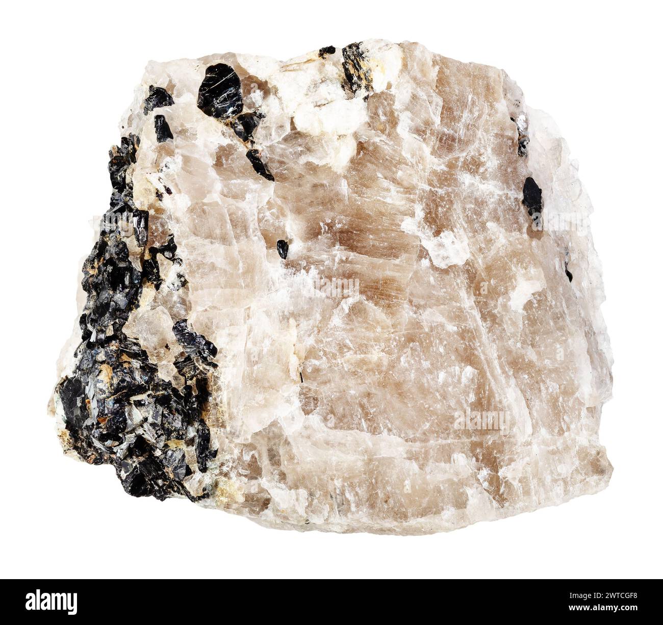 specimen of natural raw cryolite rock cutout on white background Stock ...