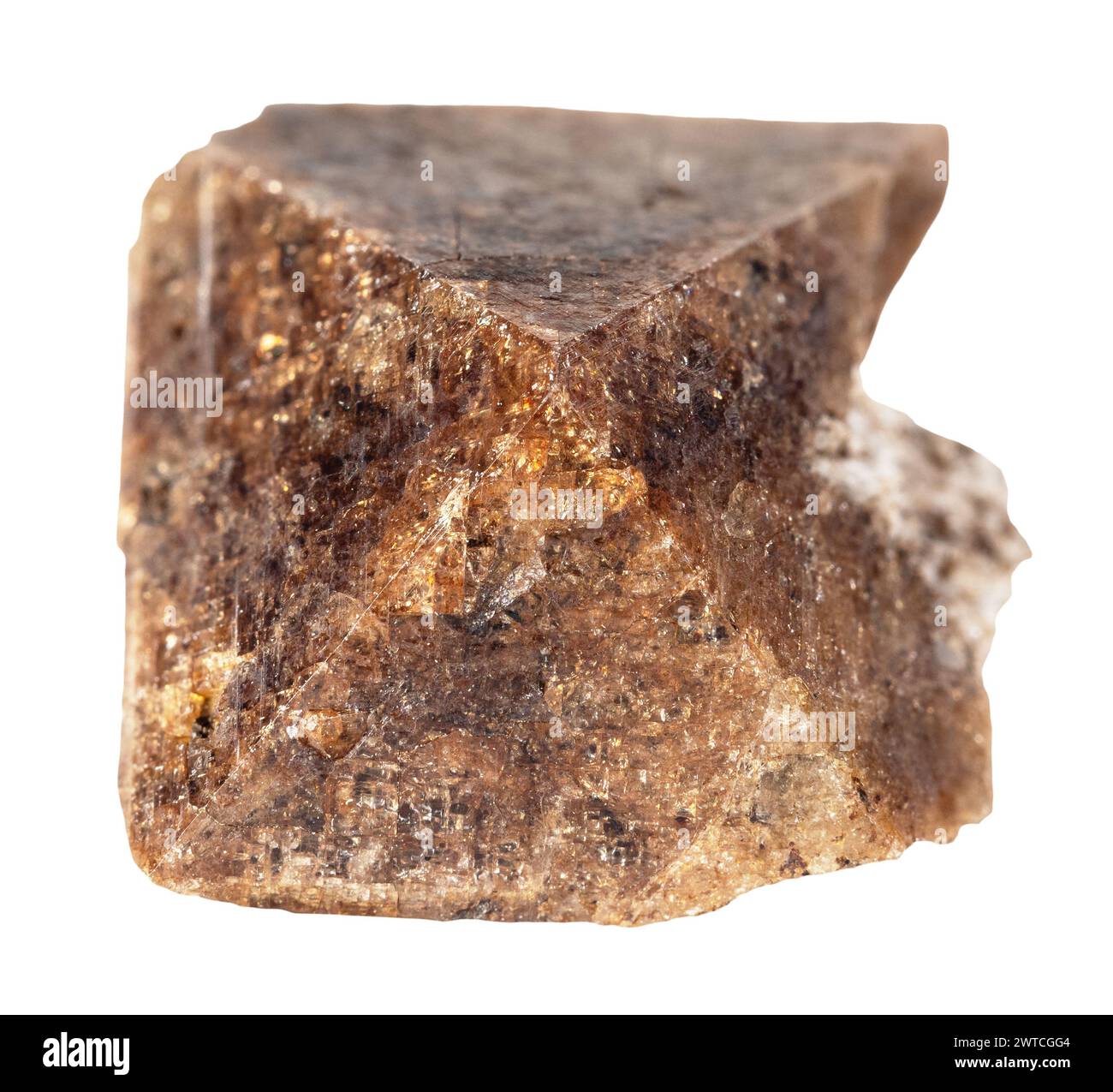 specimen of natural raw zircon crystal cutout on white background Stock ...