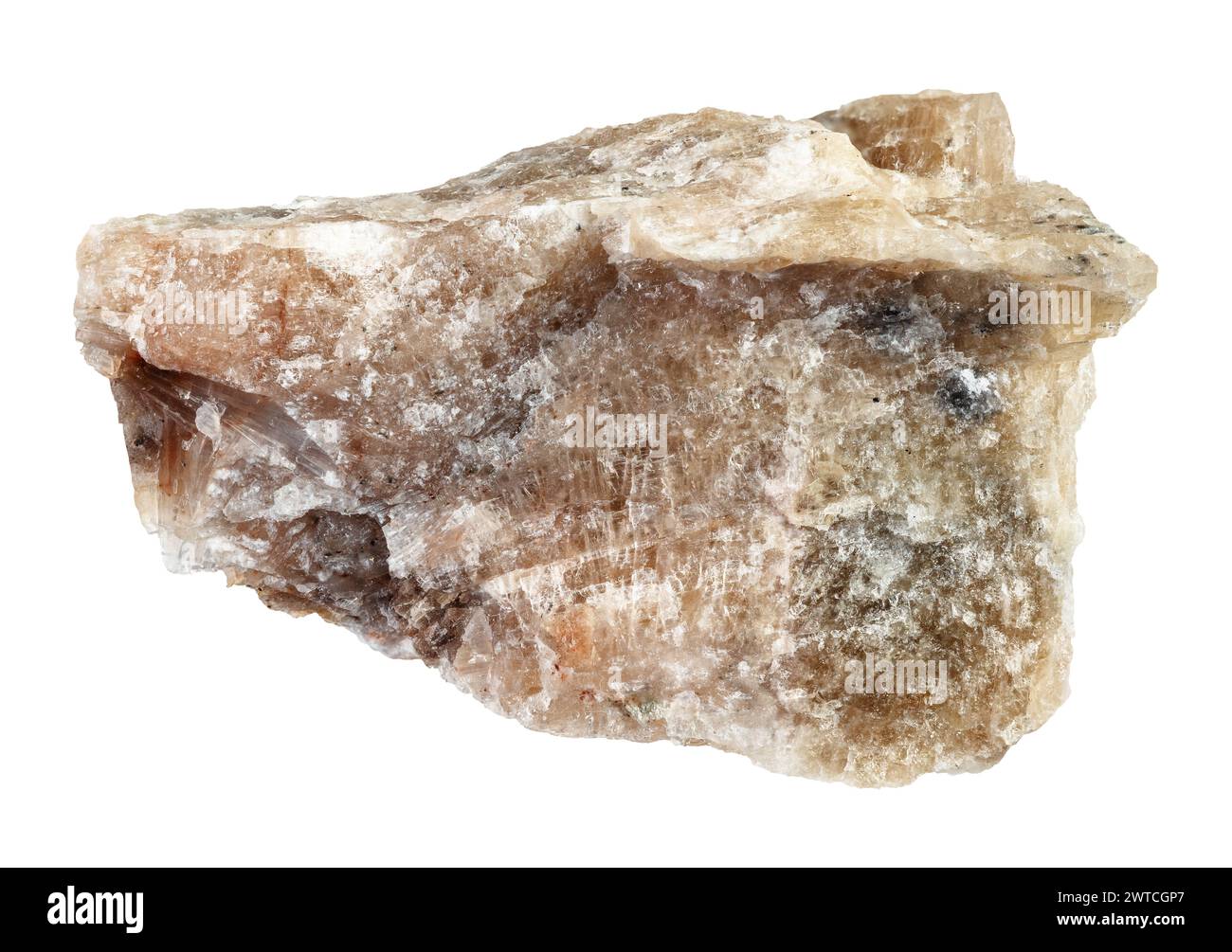 specimen of natural raw cancrinite mineral cutout on white background ...