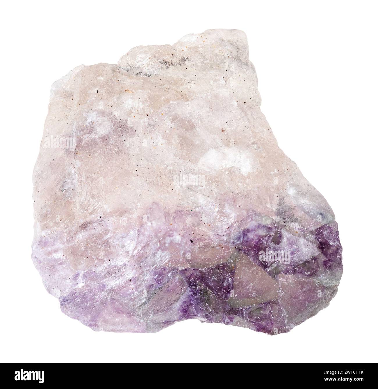 specimen of natural raw fluorite rock cutout on white background Stock ...
