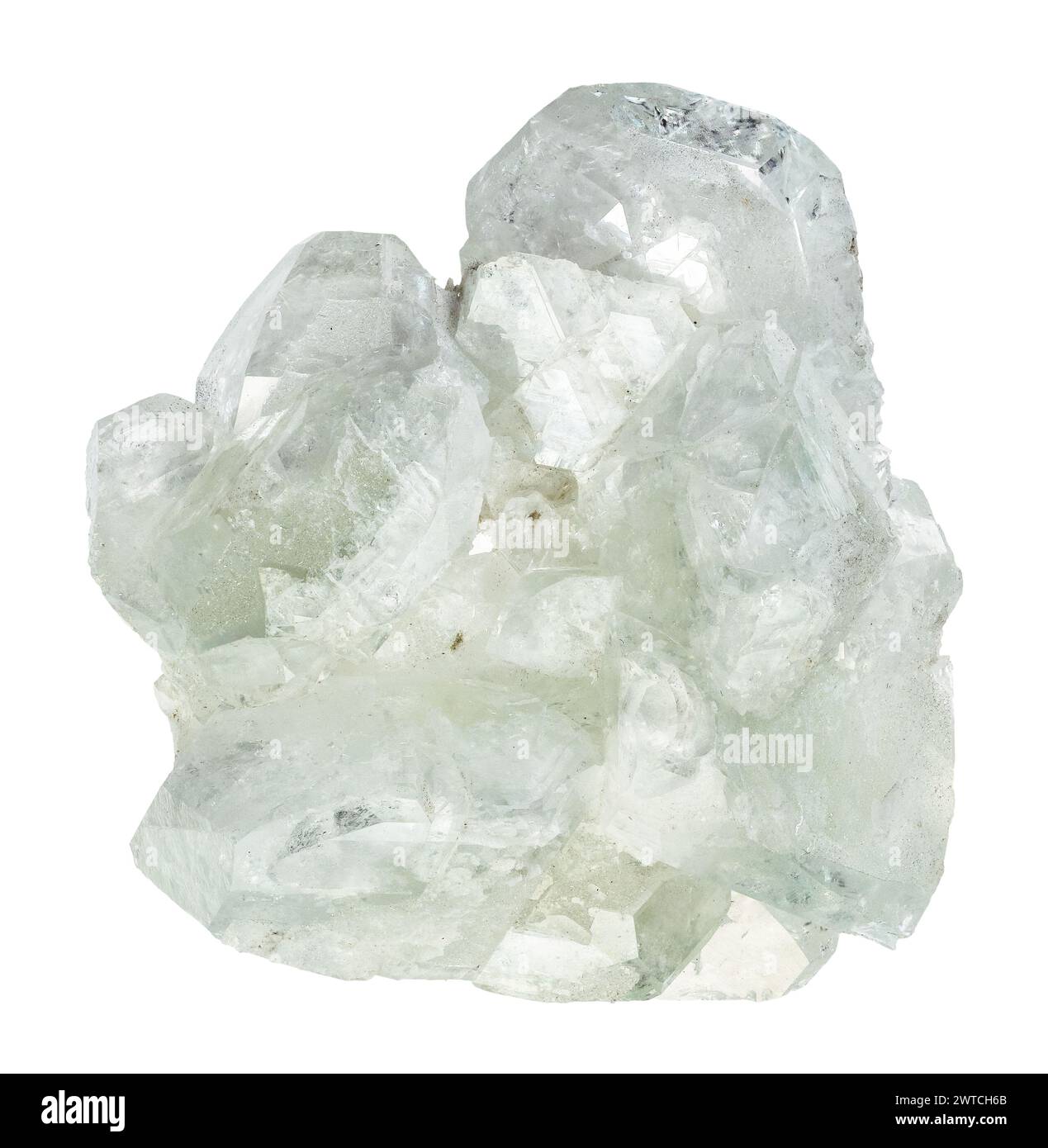 specimen of natural raw datolite rock cutout on white background Stock ...