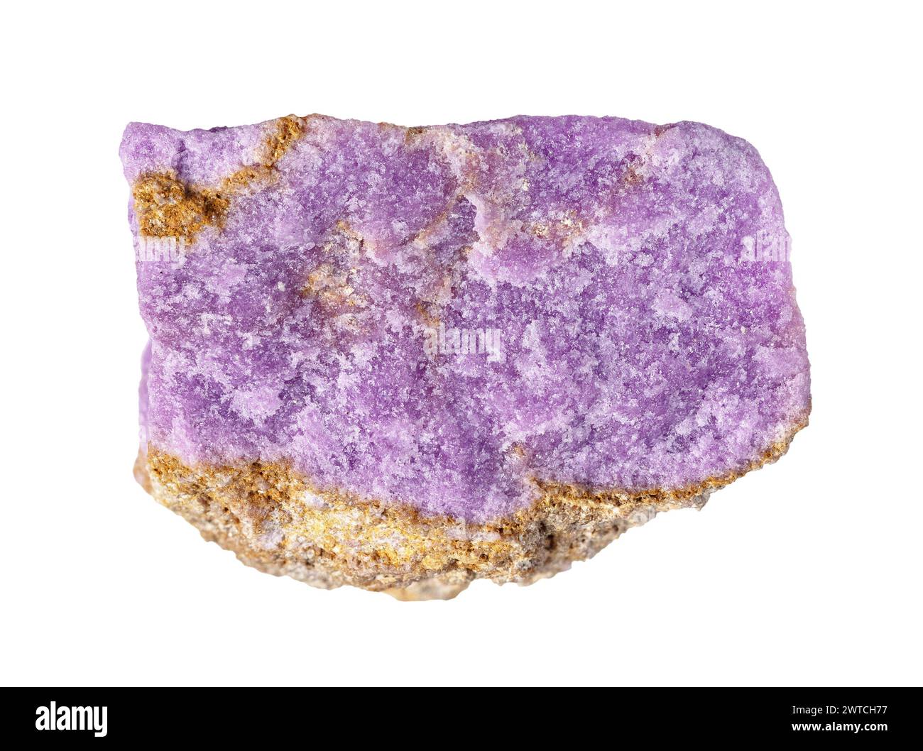 specimen of natural raw phosphosiderite mineral cutout on white ...