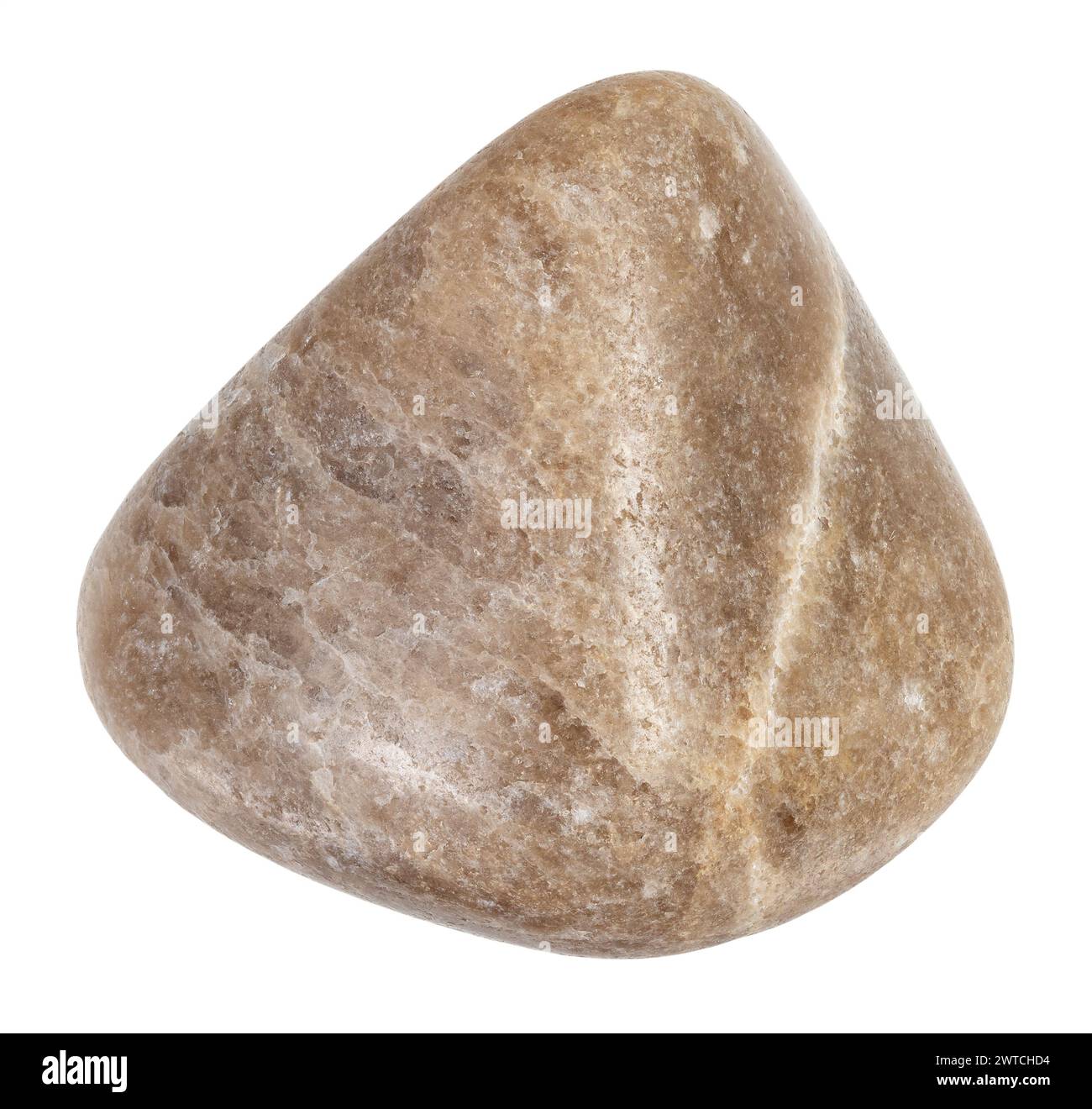 specimen of natural tumbled cryolite rock cutout on white background ...