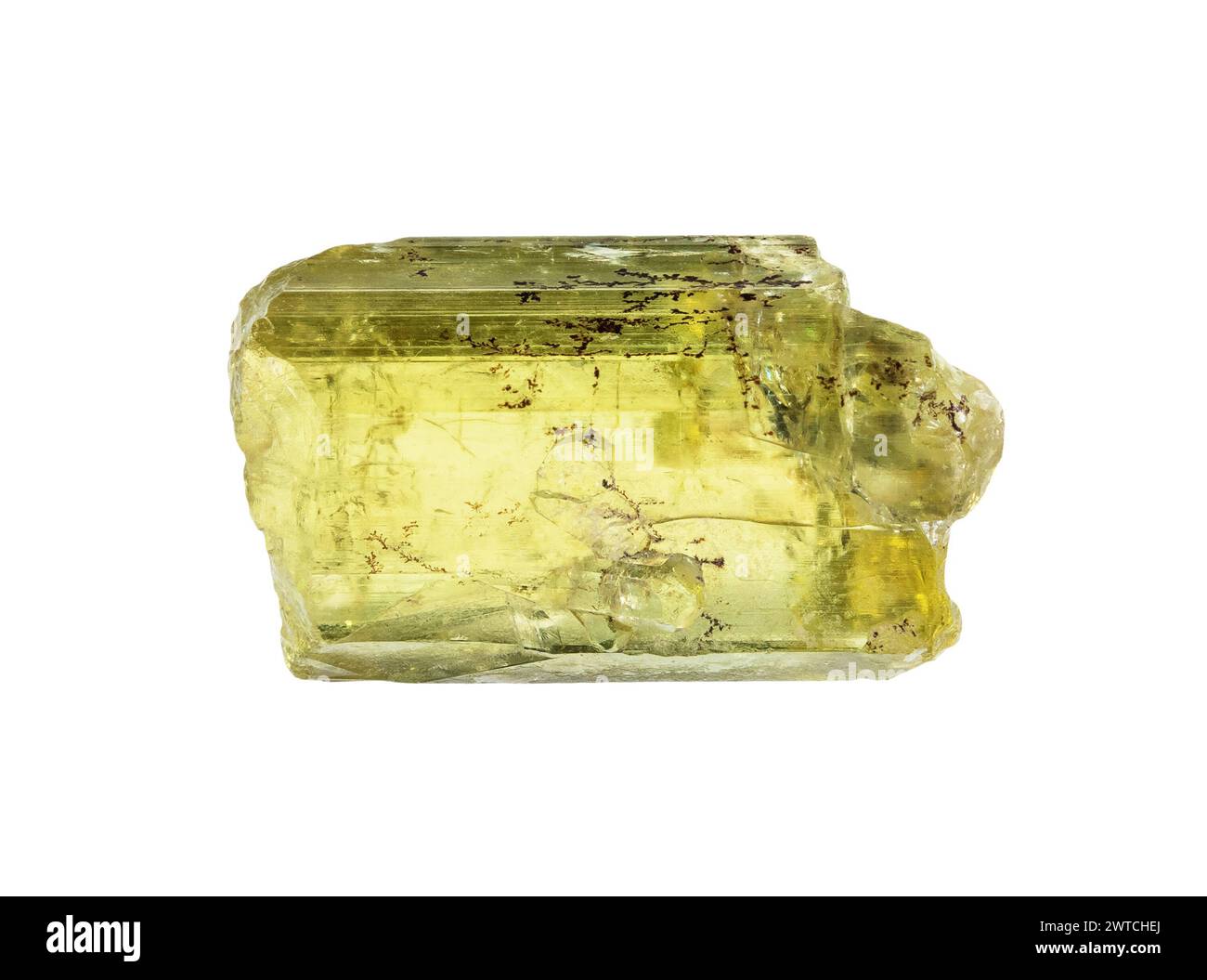 specimen of natural rough vesuvianite crystal cutout on white ...