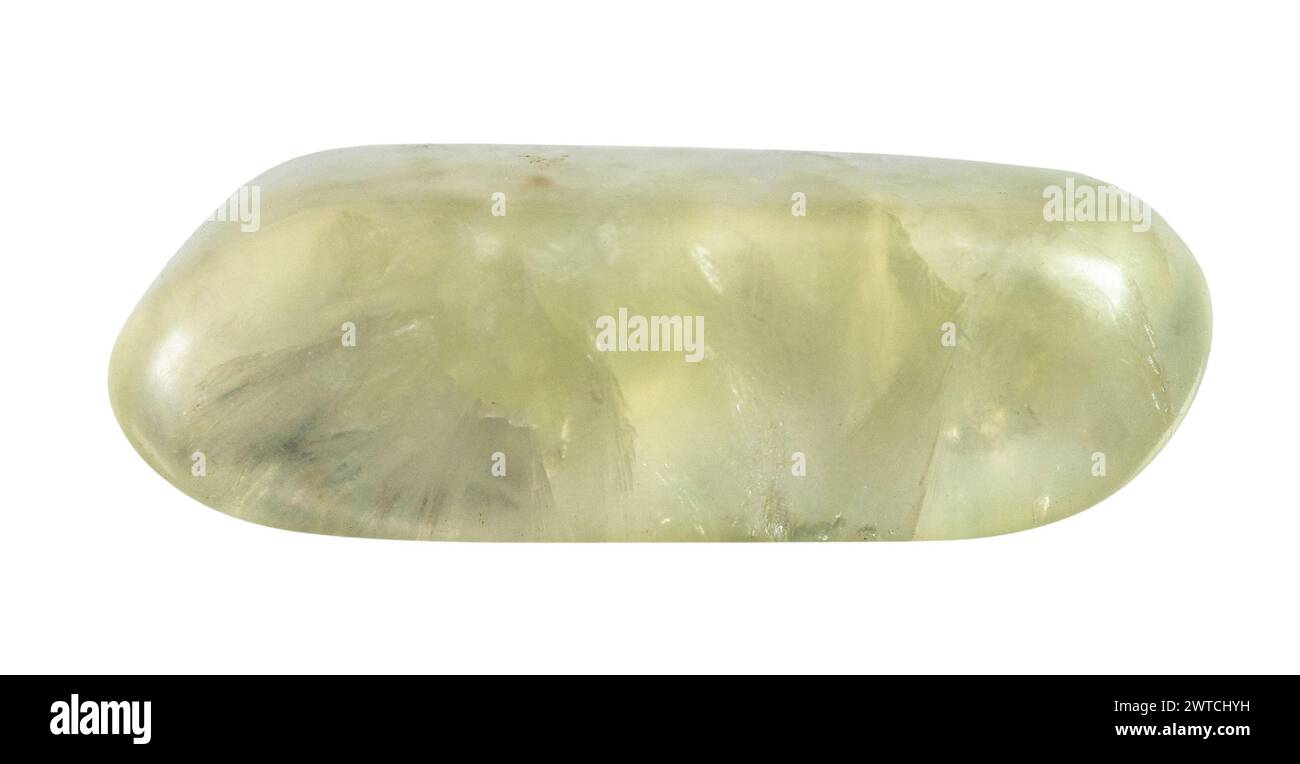 specimen of natural tumbled vesuvianite mineral cutout on white ...