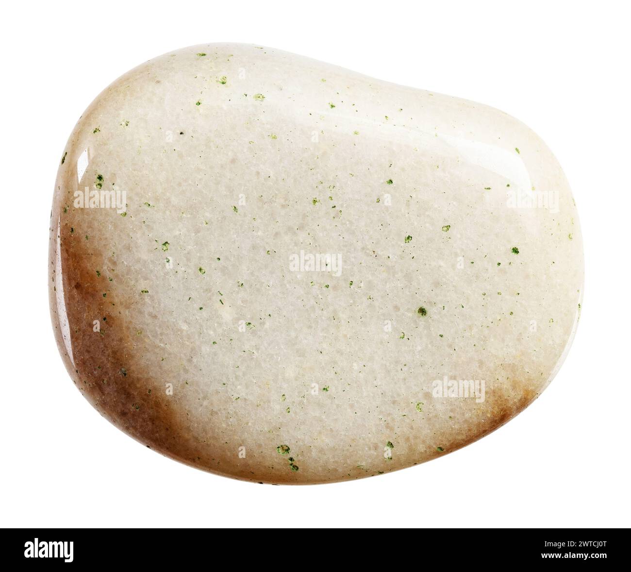 specimen of natural polished quartzite mineral cutout on white ...