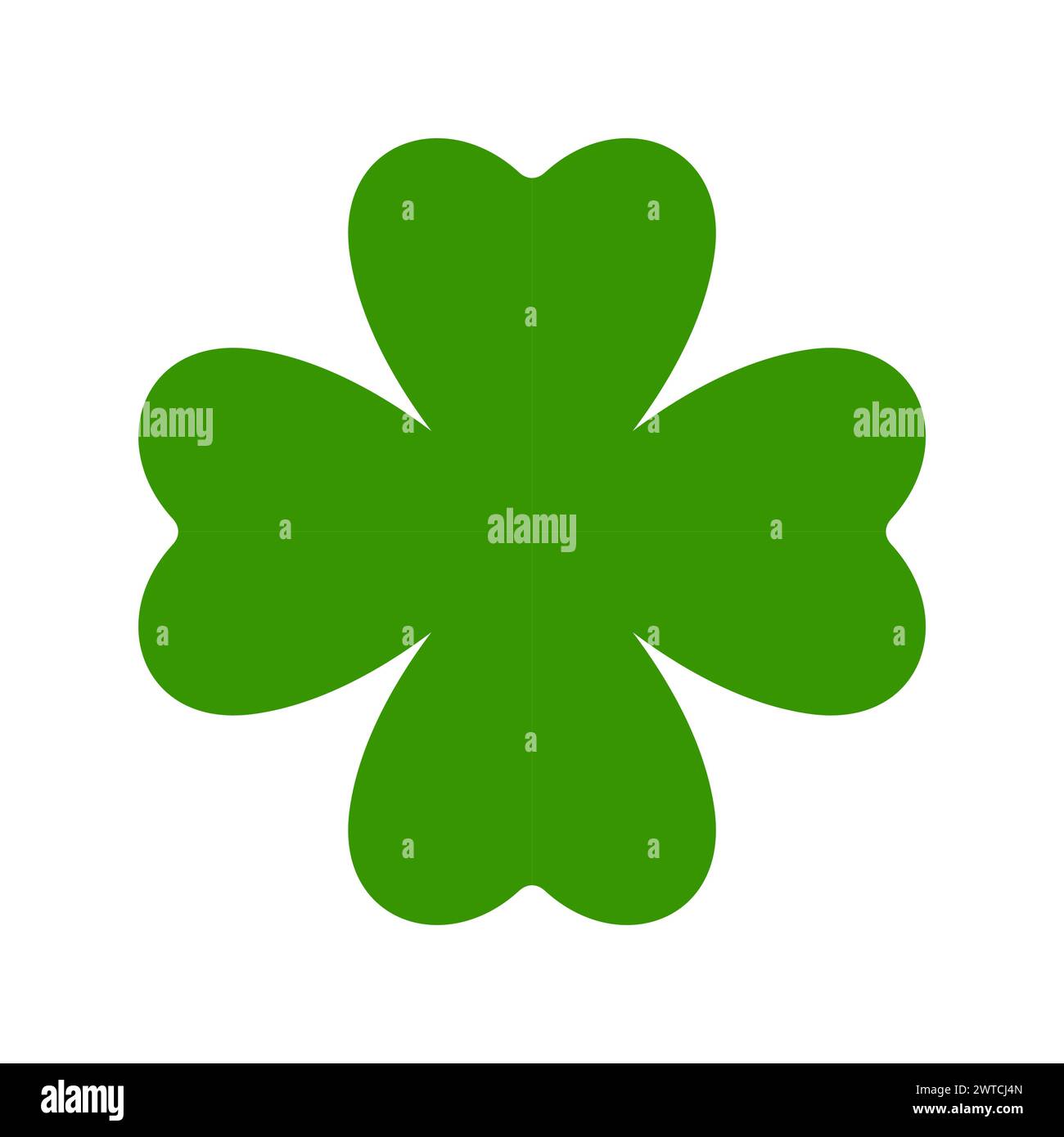 Flat shamrock icon. Clover four leaves logo. Green floral symbol Stock ...