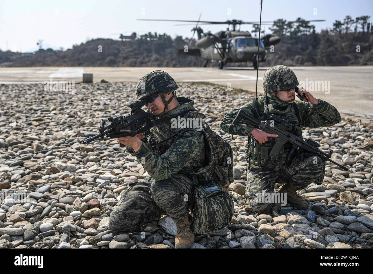 March 15, 2024, Seoul, SOUTH KOREA: March 17, 2024-Seoul, South Korea-ROK Marines and MUH-1, AH ...