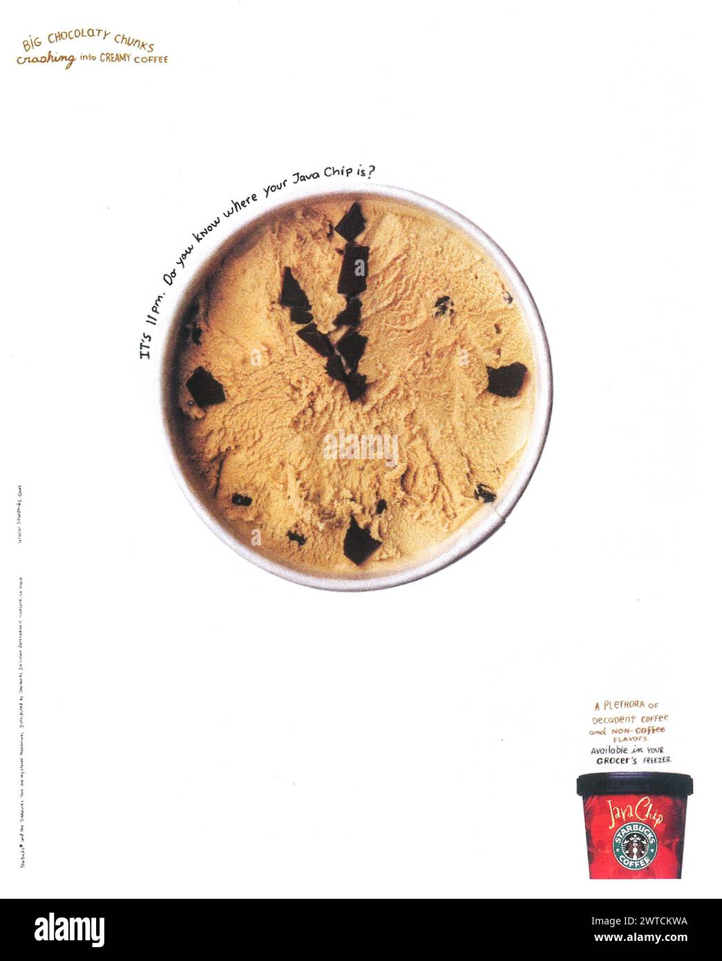 1999 Starbucks Java Chip print ad Stock Photo - Alamy