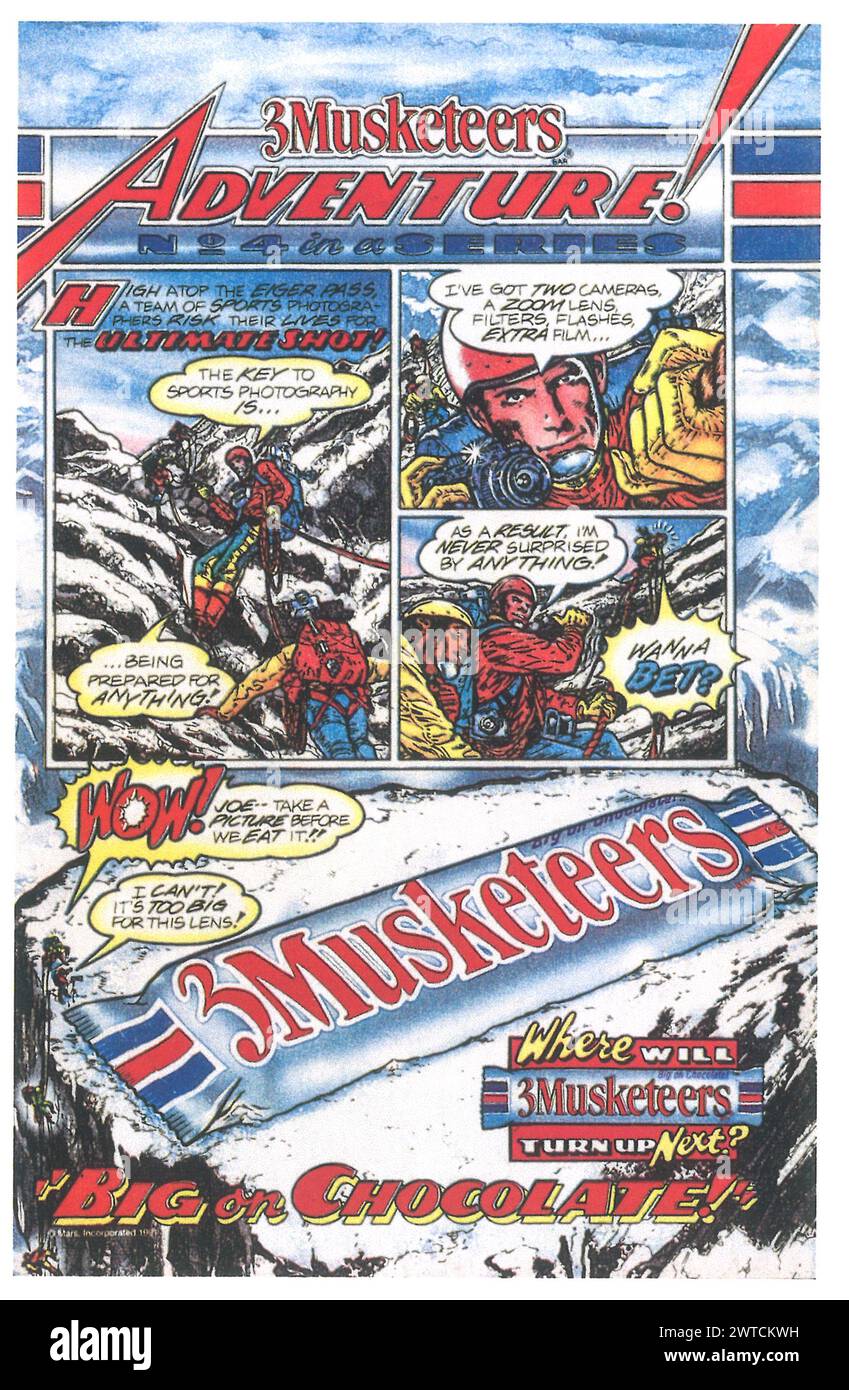 1999 3 Musketeers chocolate bar ad. Three Musketeers chocolate bars ...