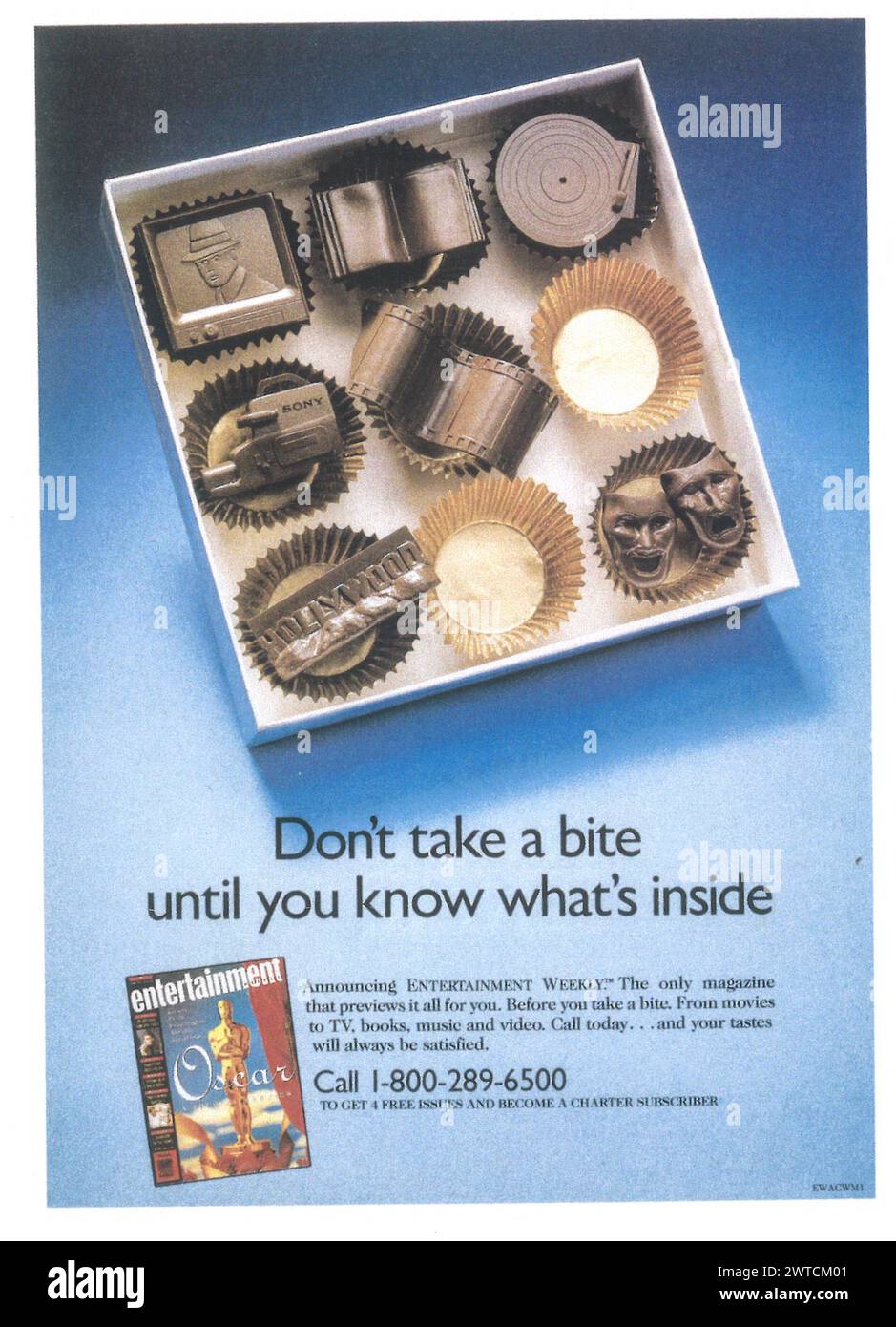 1990 Entertainment weekly magazine promo advert Stock Photo - Alamy