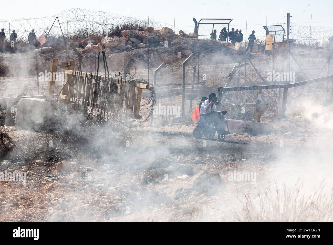 Bilin, Ramallah, Palestine. 19th Nov, 2010. A wheelchair Palestinian ...