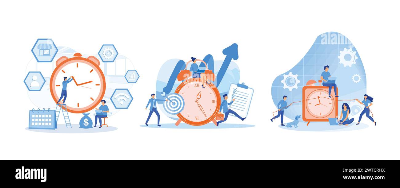 Businessman Talking Time Management Business Strategy. Time Management ...